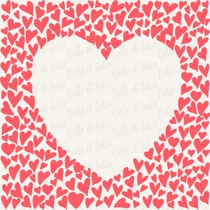 Hearts Frame SVG Hearts Border Whimsical Heart Frame Png Jpg Heart ...