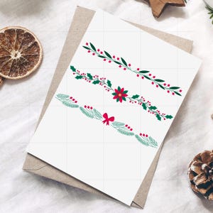 Holly Borders SVG PNG Holiday Clipart Greenery Christmas Garland ...