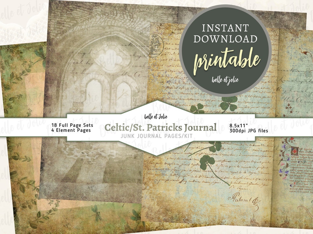 Journal Pack Printable Pack Celtic Digital Pages for Journal Gift for ...