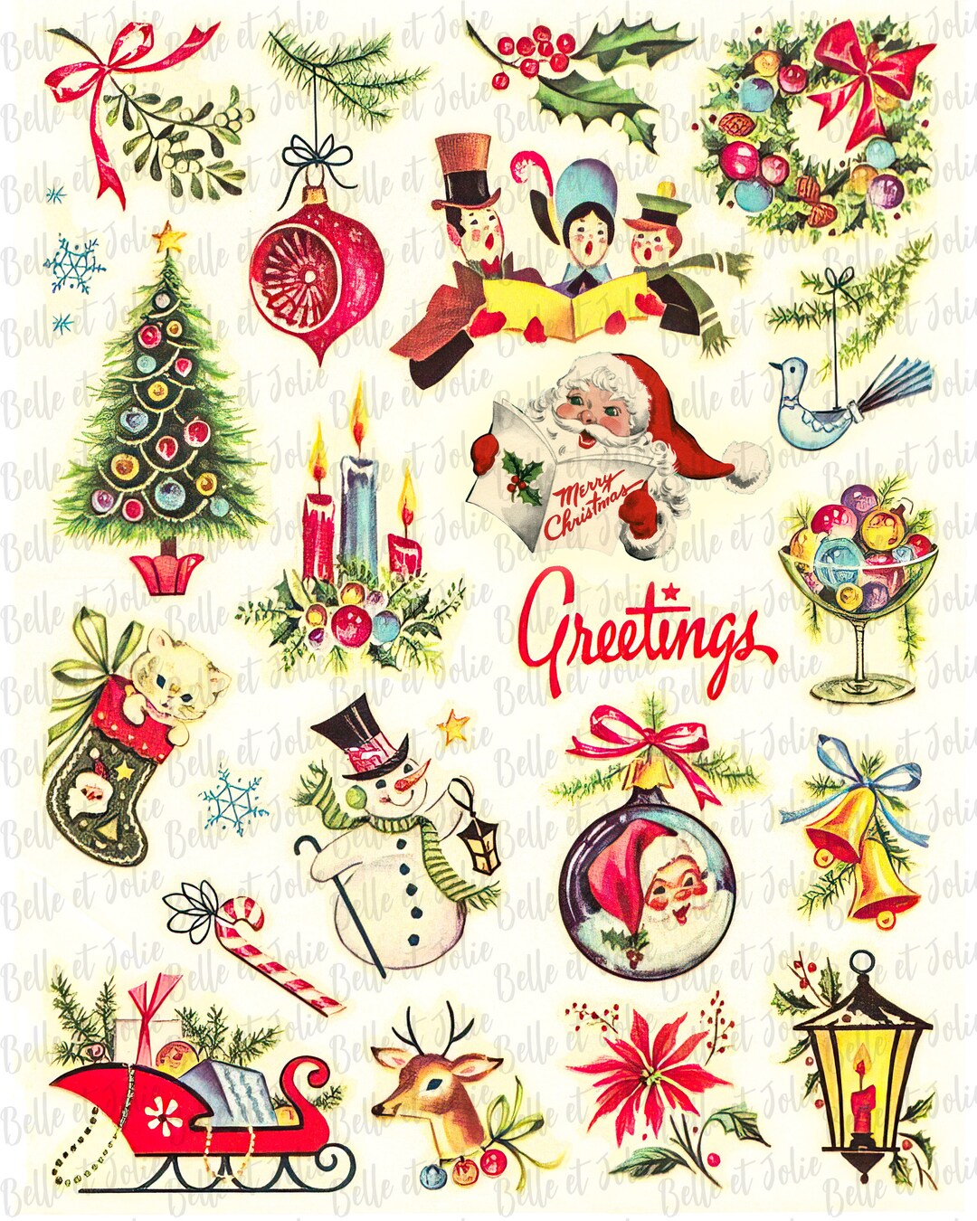 Vintage Victorian Christmas Clipart PNG, Victorian Christmas Printables ...