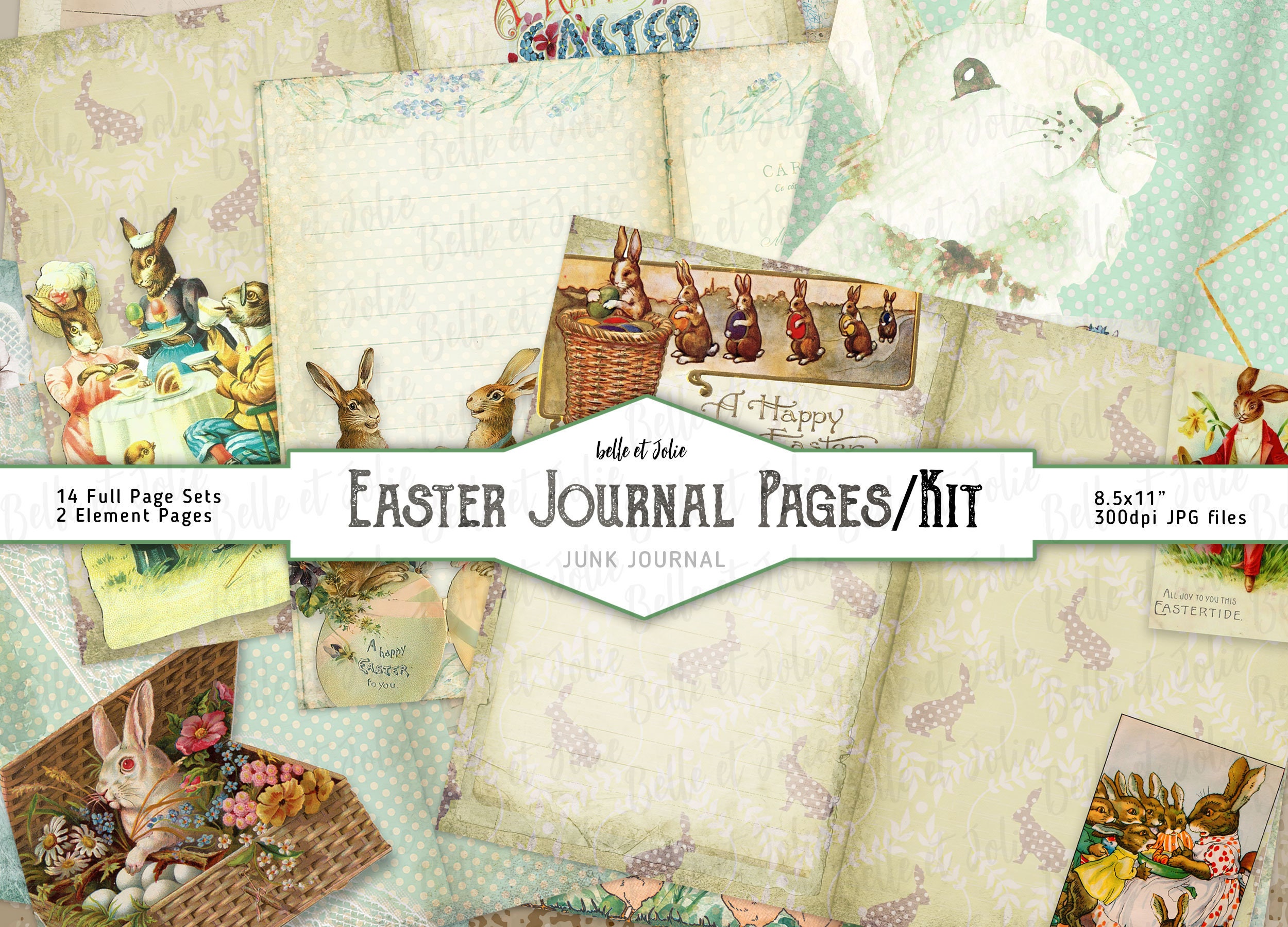 Victorian Easter Journal Pages Printable Easter Junk Journal - Etsy