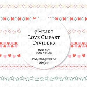 Valentine Borders SVG Heart Clipart Heart Border Valentine Clipart ...