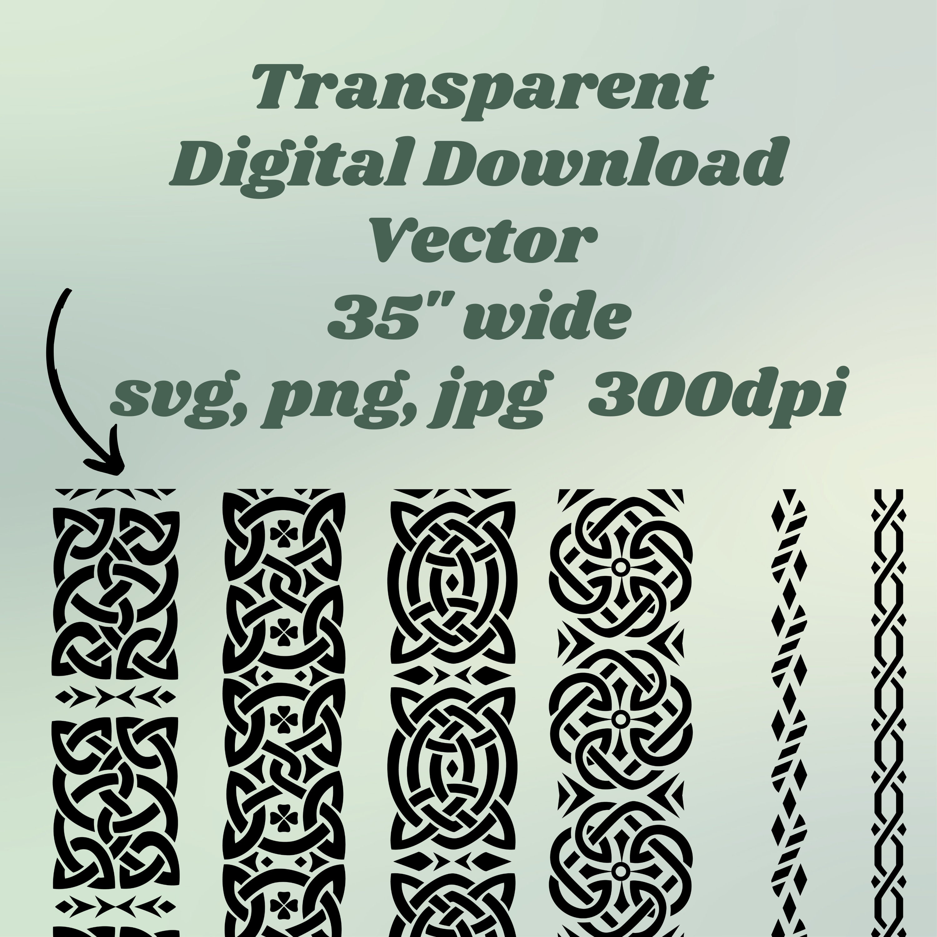 Bordures celtiques sans couture SVG bande celtique Clipart pour ...