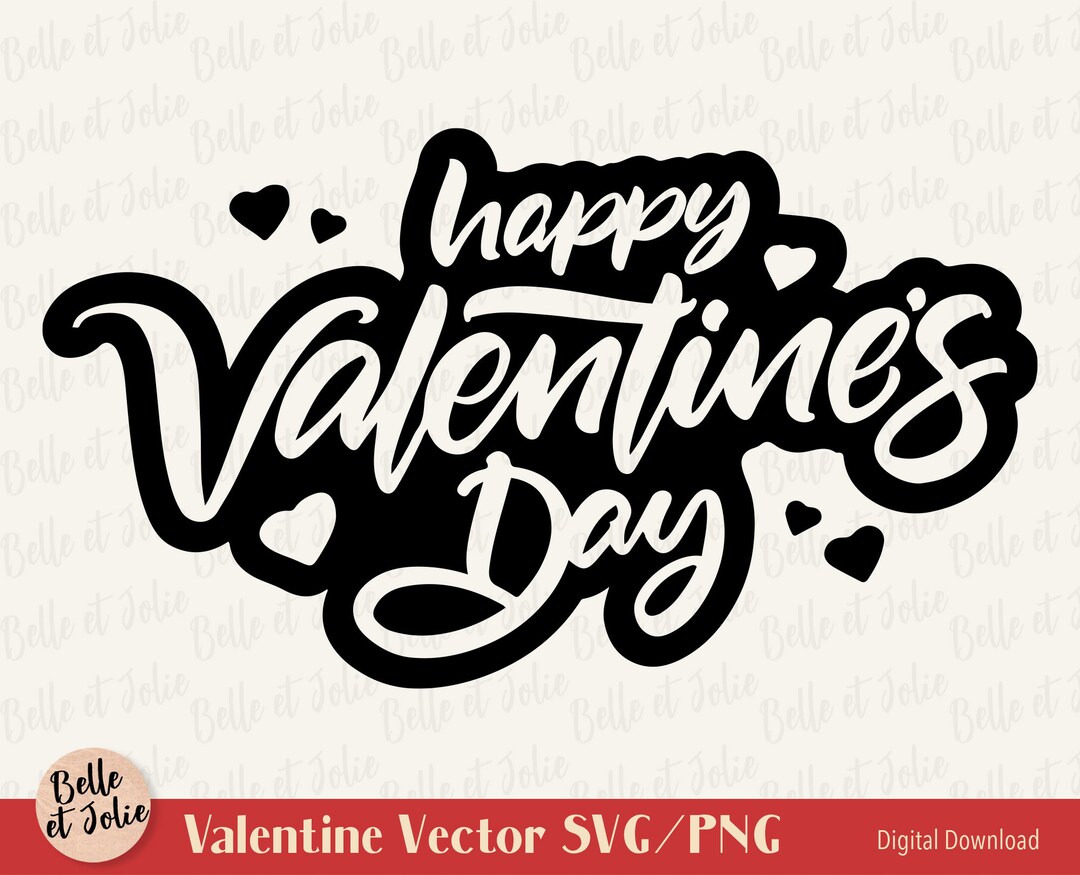 Happy Valentines Day SVG, Valentines Script, Valentine Cricut Files ...