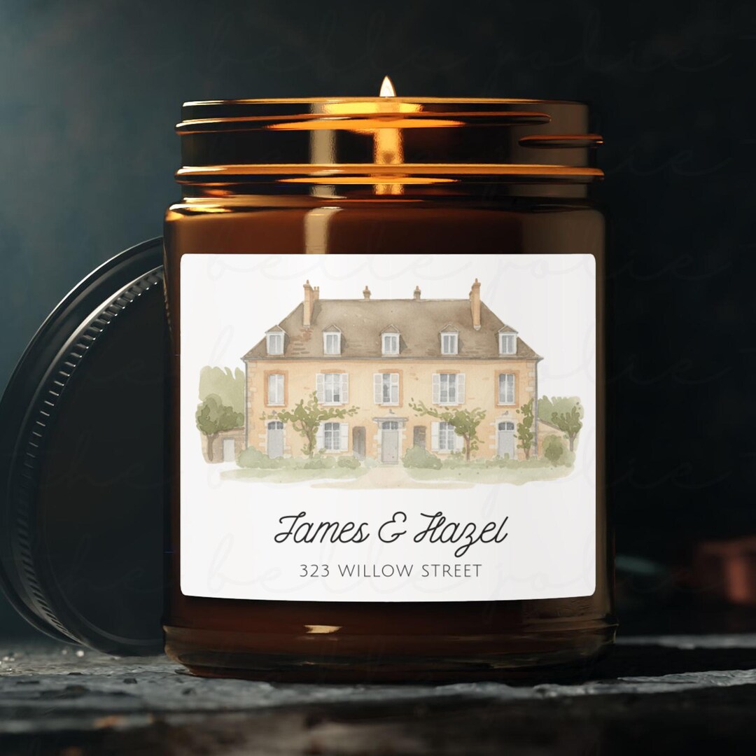 Personalized New Home Candle, Custom First Home Candle Gift for Couple ...