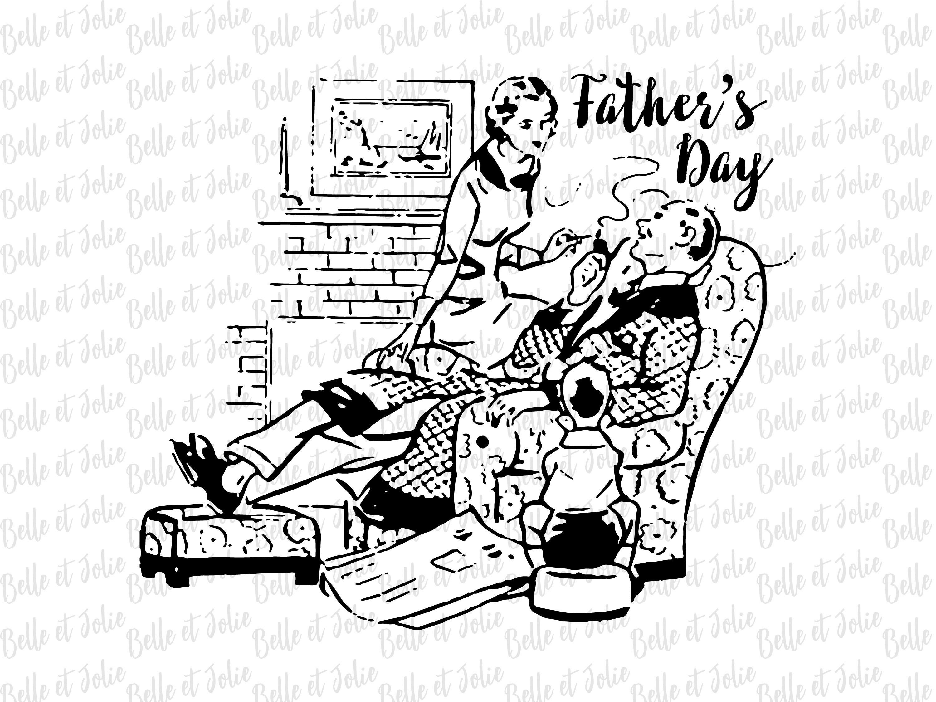 Clipart Father Black And White