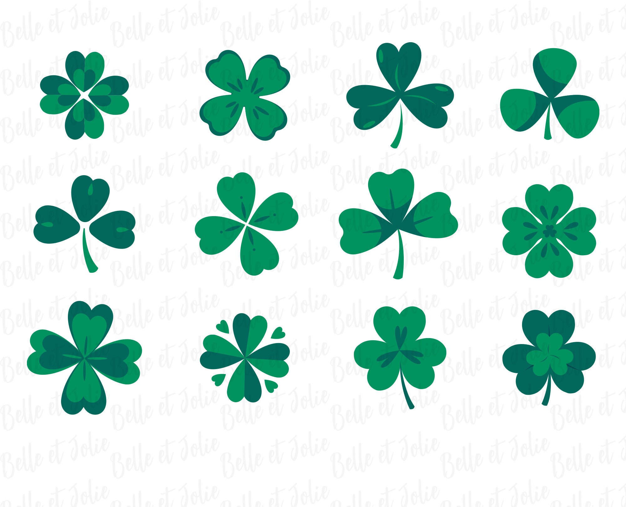 Shamrock Svgs Clover SVG St Patrick Clipart Shamrock - Etsy