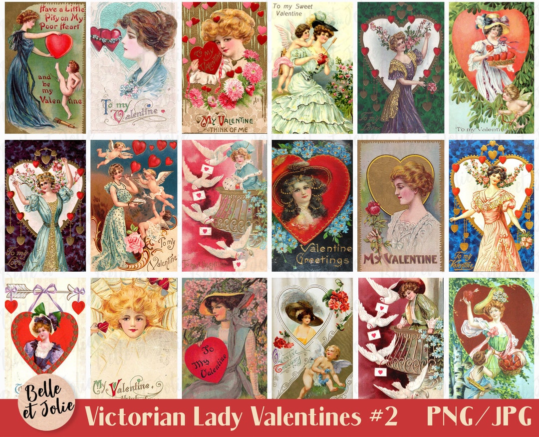 Victorian Valentine Cards Romantic Antique Valentine Cards Printables ...