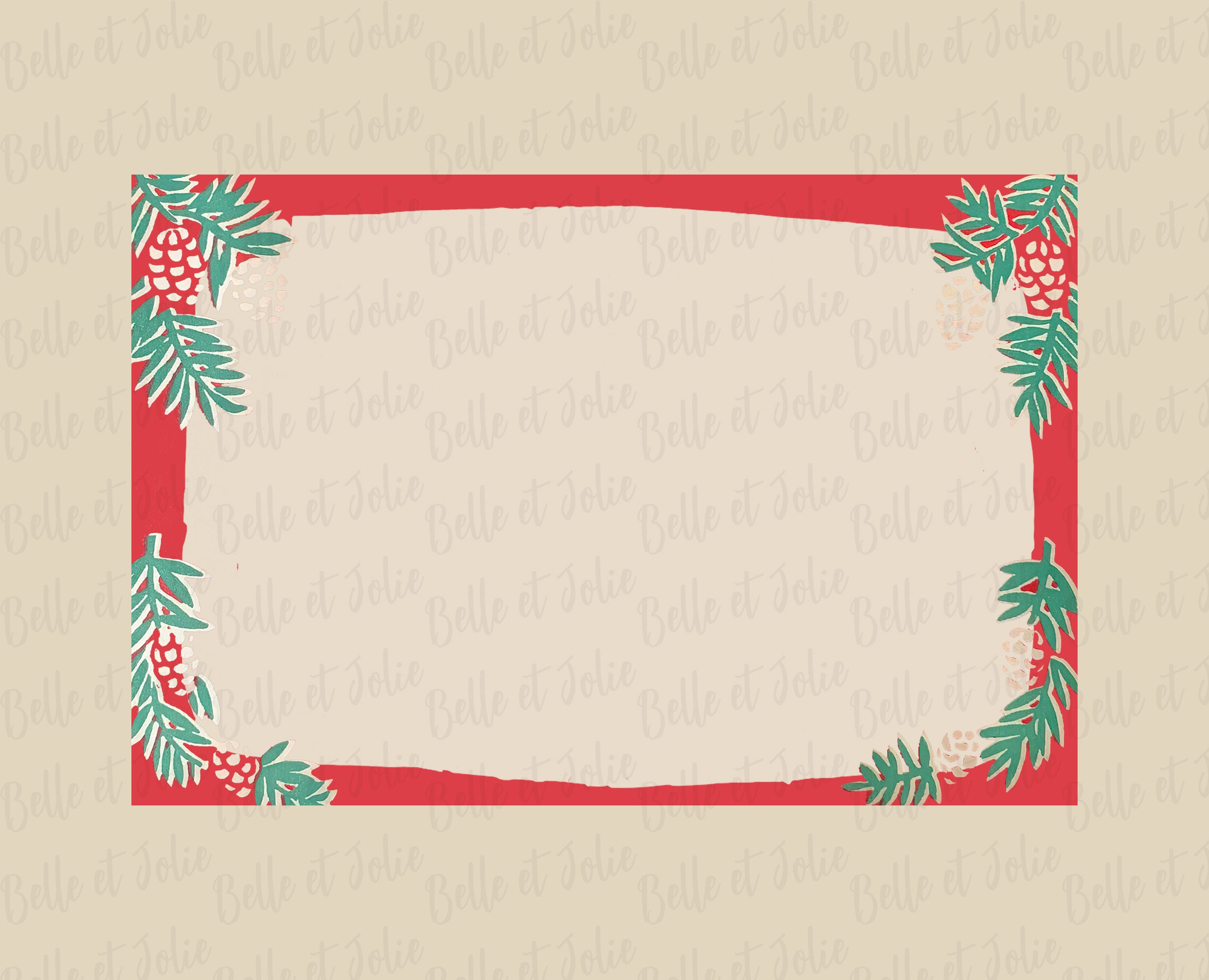4 Vintage Christmas Recipe Cards Printable Christmas Frame - Etsy