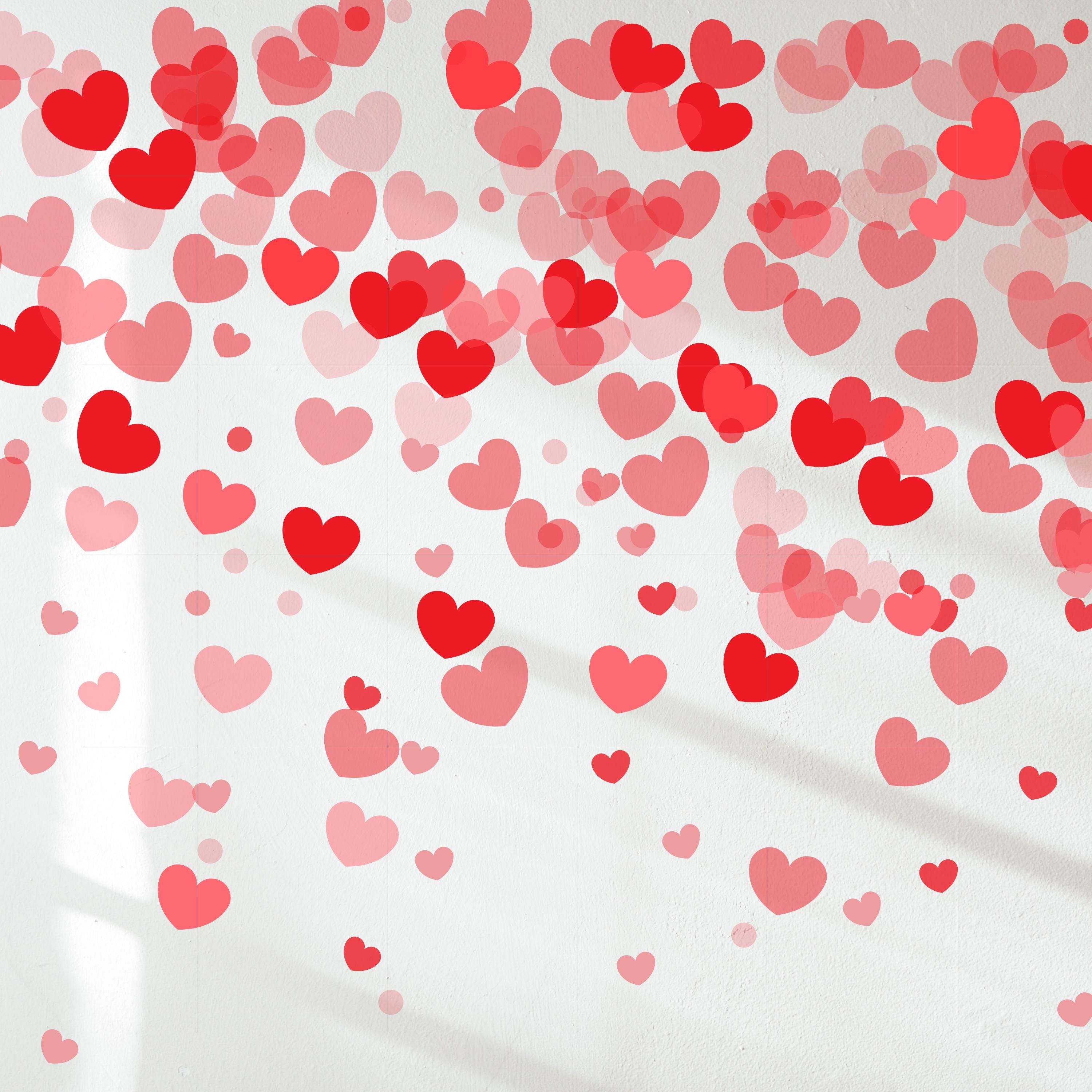Heart SVG Background Heart Background Confetti Heart SVG Falling Hearts ...