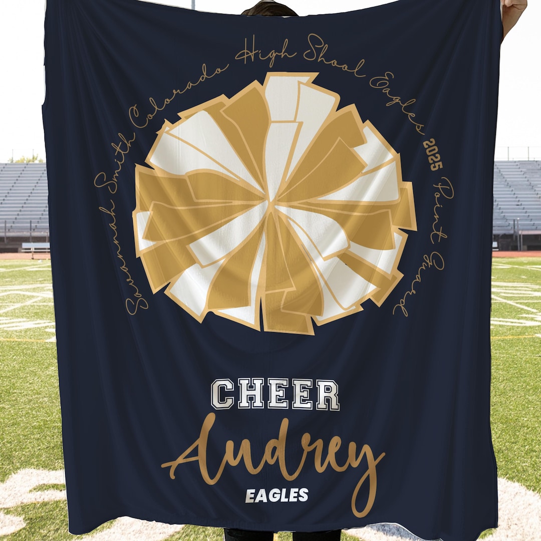 Personalized Name Cheer Blanket Senior Cheer Blanket Gift Idea for ...