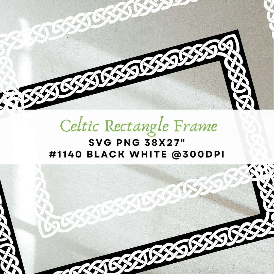 Celtic Border SVG Clipart Celtic Frame Wedding Decorative Frame Celtic ...