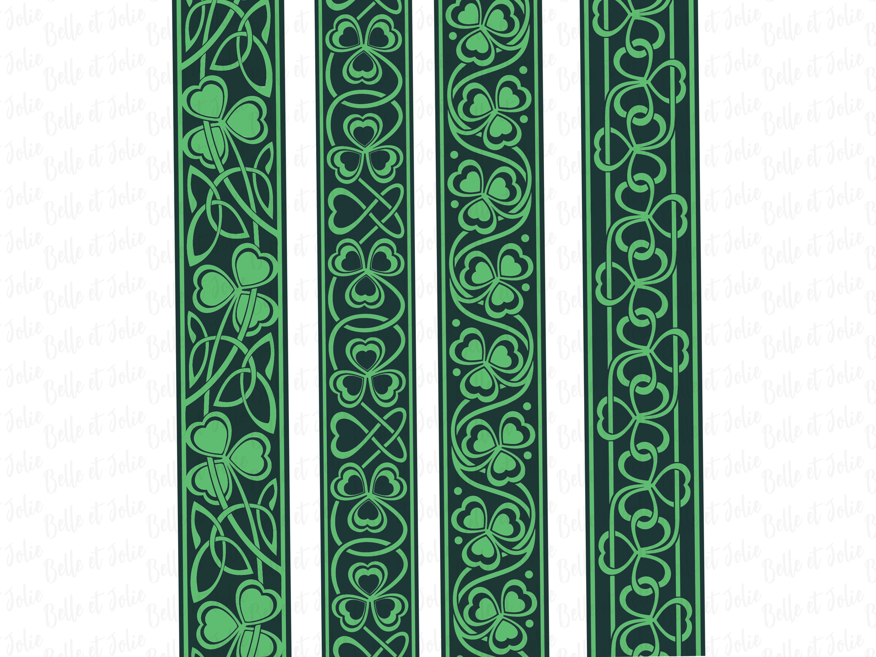 Celtic Borders SVG Seamless Shamrock Divider for Irish Design Celtic ...