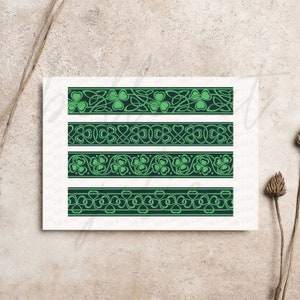 St. Patricks Day SVG, Celtic Seamless Celtic Border, Shamrock Border ...