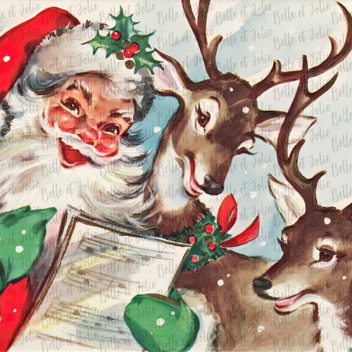 16x20 Retro Christmas Poster Digital Printable Art Vintage - Etsy