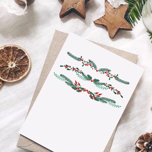 Retro Christmas Dividers, Christmas Greenery SVG, Christmas Borders ...