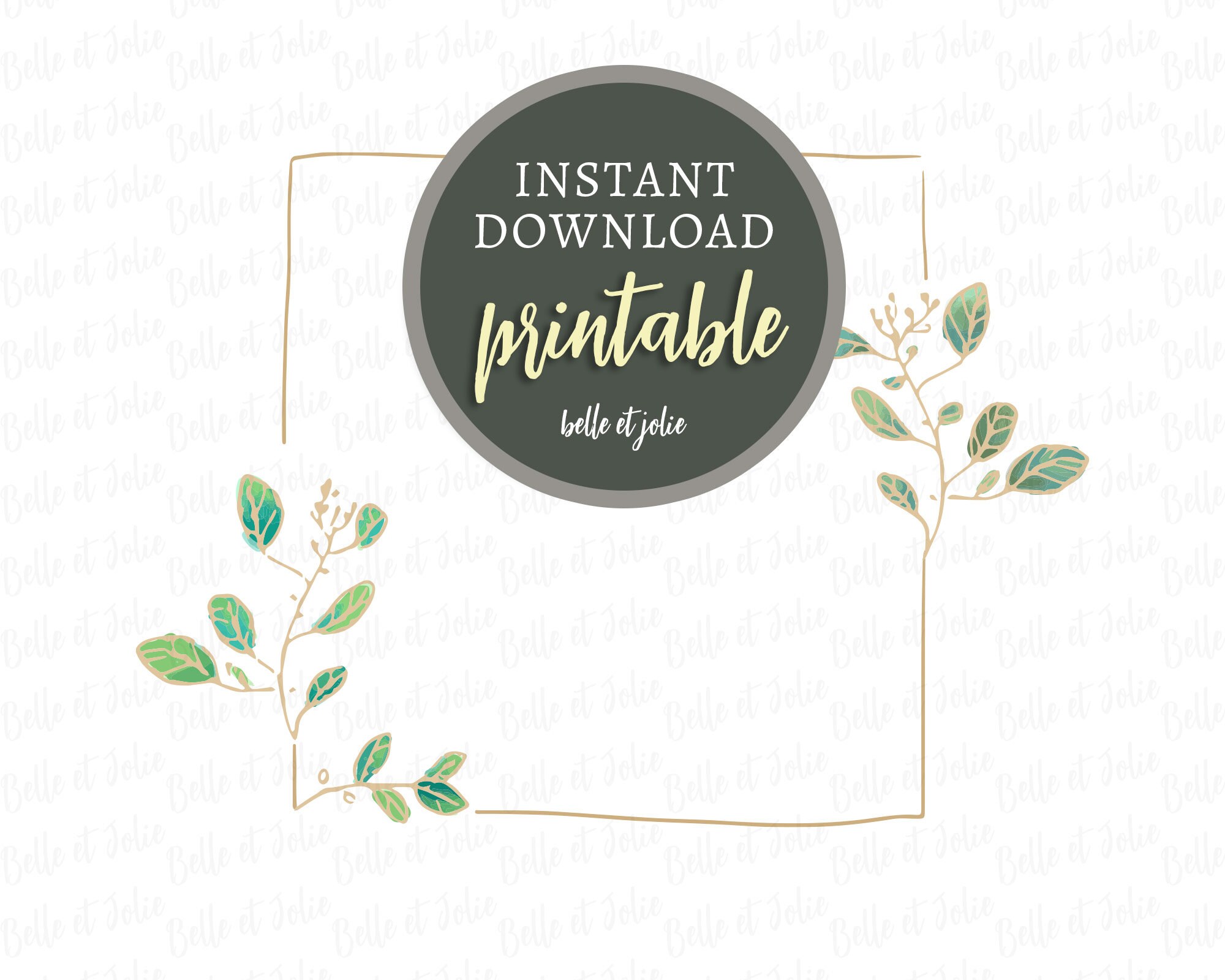 Floral Vine Frame SVG Floral Border Frame Svg Watercolor - Etsy