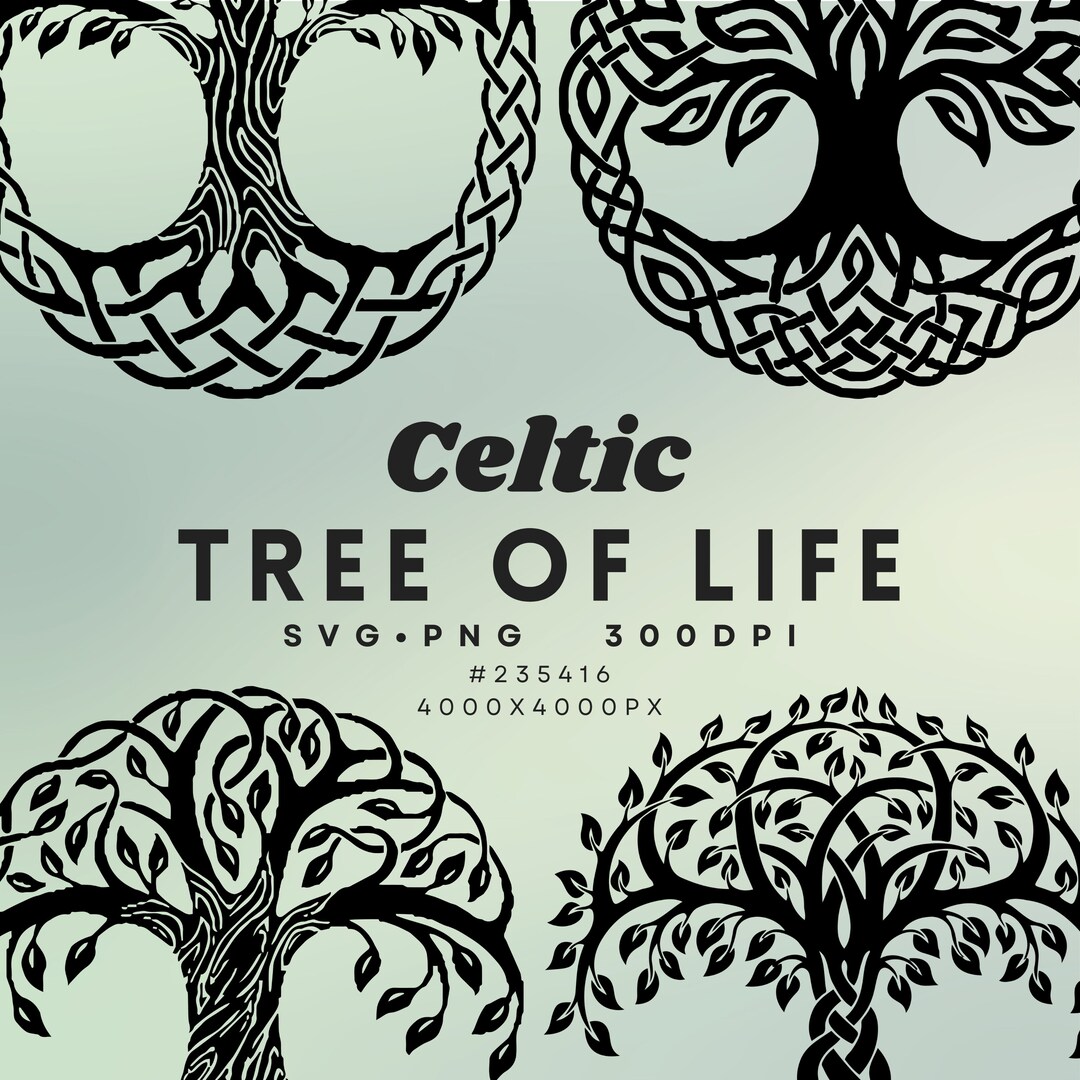 Celtic Tree of Life SVG Celtic Tree Clipart Rustic Celtic Tattoo Tree ...