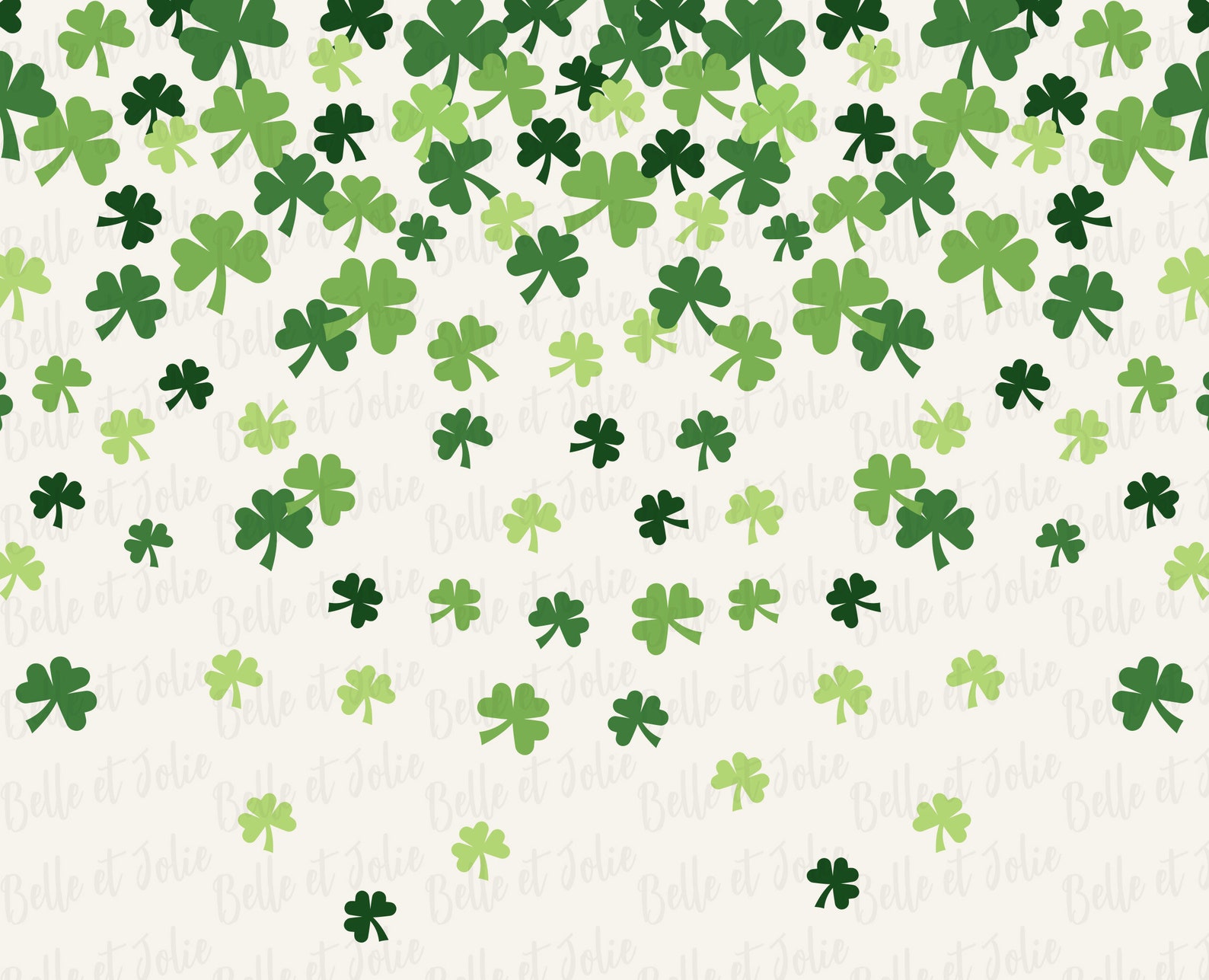 Confetti Shamrock Background SVG PNG JPG Cascading Shamrock | Etsy