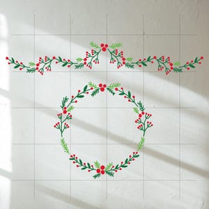 Christmas Swag Christmas Garland SVG Holly Borders Png Holiday Clipart ...