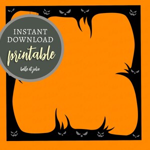 Spooky Halloween Square Frame SVG, Vector Halloween Border PNG ...