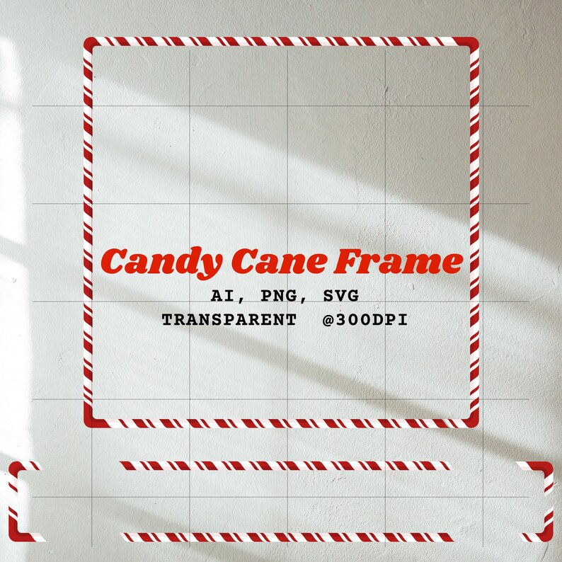 Candy Cane Border SVG Christmas Clipart Christmas Frame Candy Cane ...