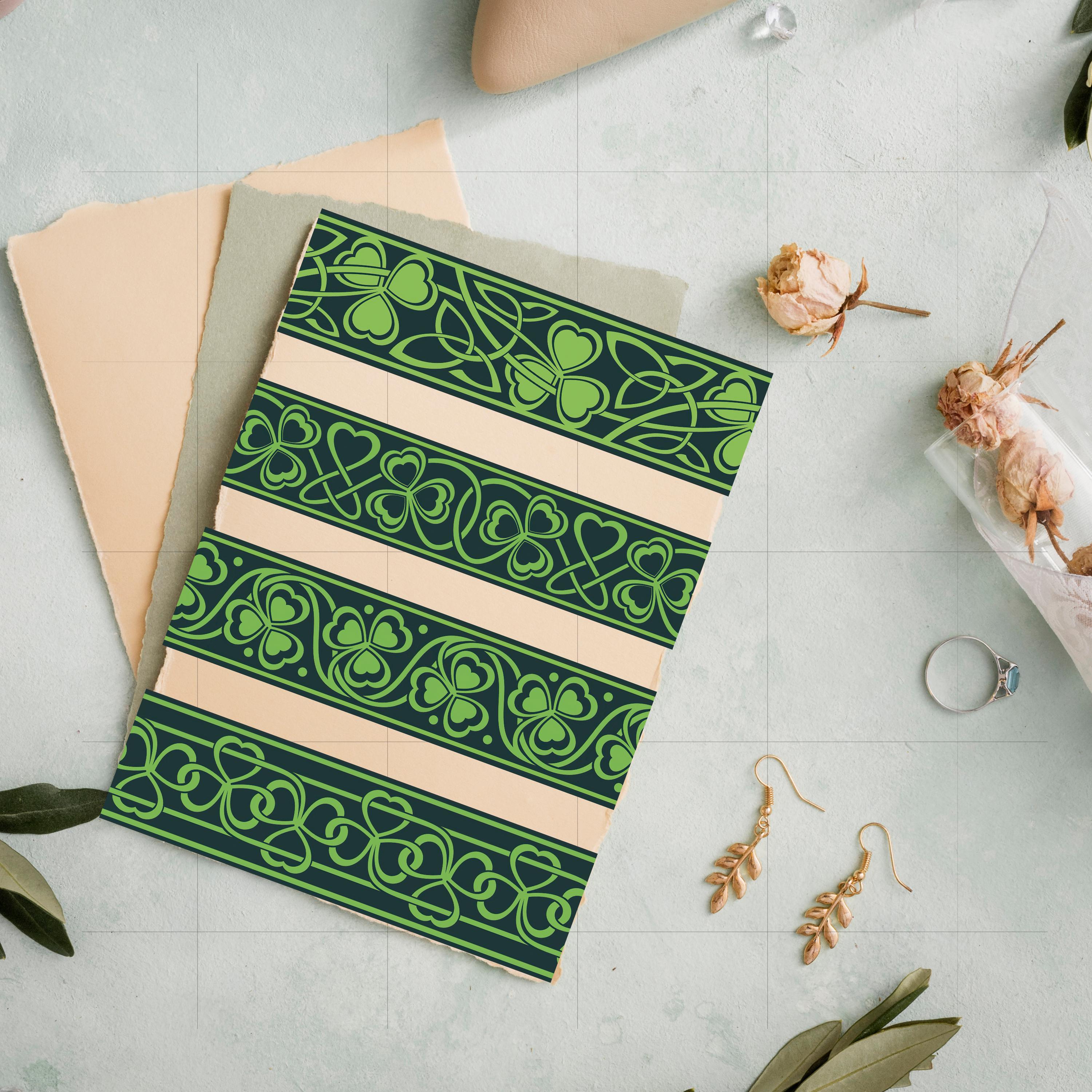 Celtic Borders SVG Seamless Shamrock Divider for Irish Design Celtic ...