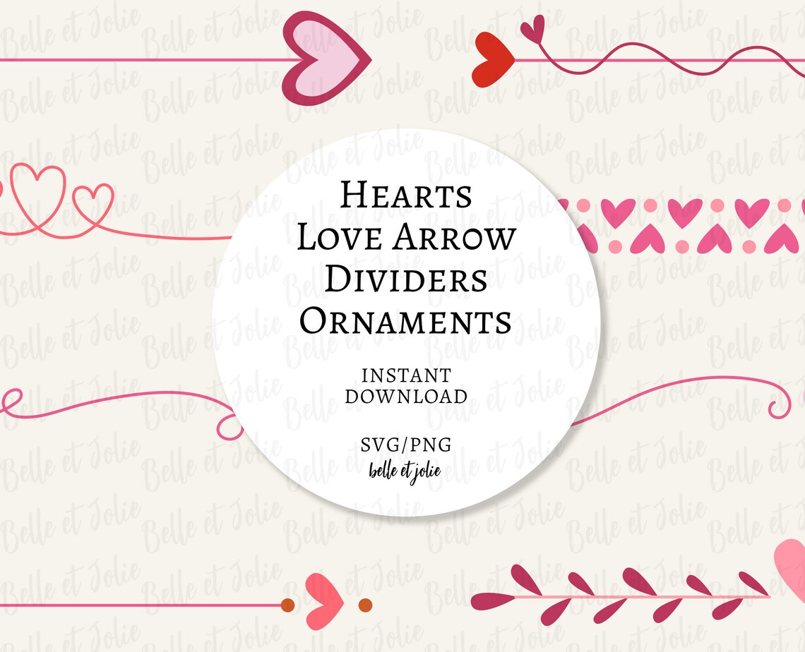 Heart Flourish Svg, Arrow Borders SVG, Love Dividers PNG, Valentine ...