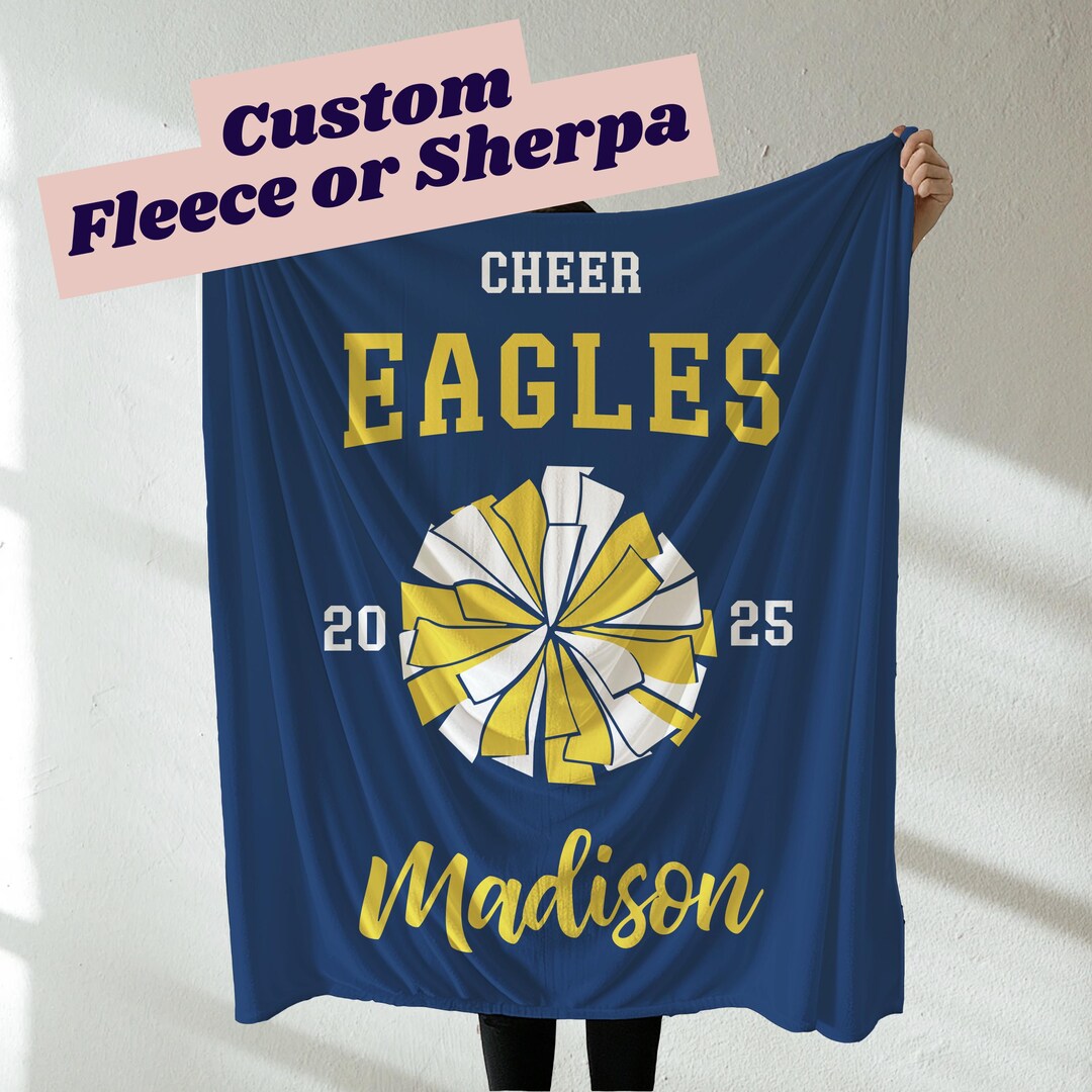 Personalized Cheer Blanket Name Custom Cheering Squad Gift Fleece ...