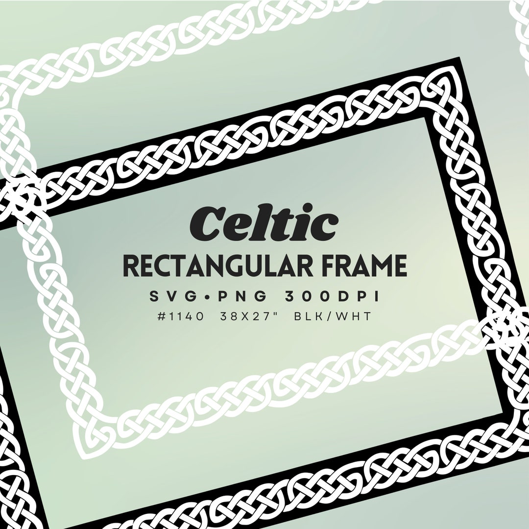 Celtic Border SVG Clipart Celtic Frame Wedding Decorative Frame Celtic ...