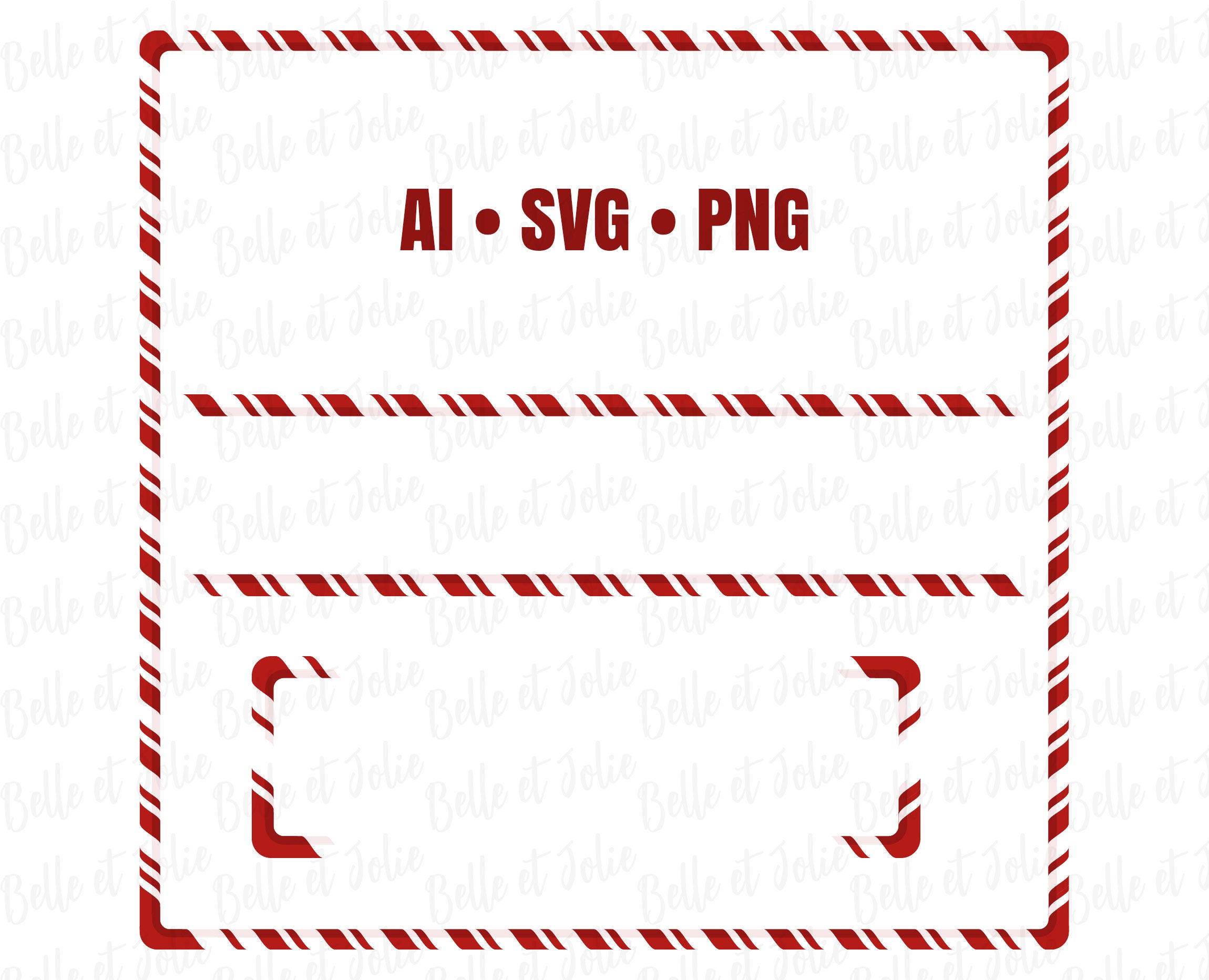 Candy Cane Border Paper