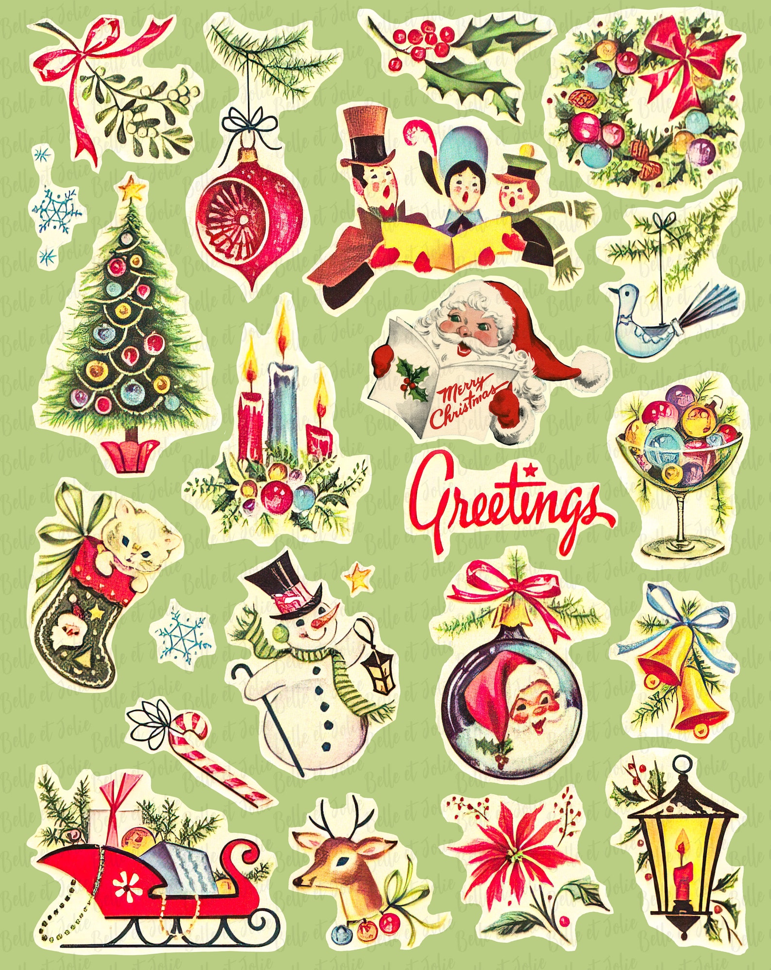 Vintage Victorian Christmas Clipart PNG Victorian Christmas - Etsy