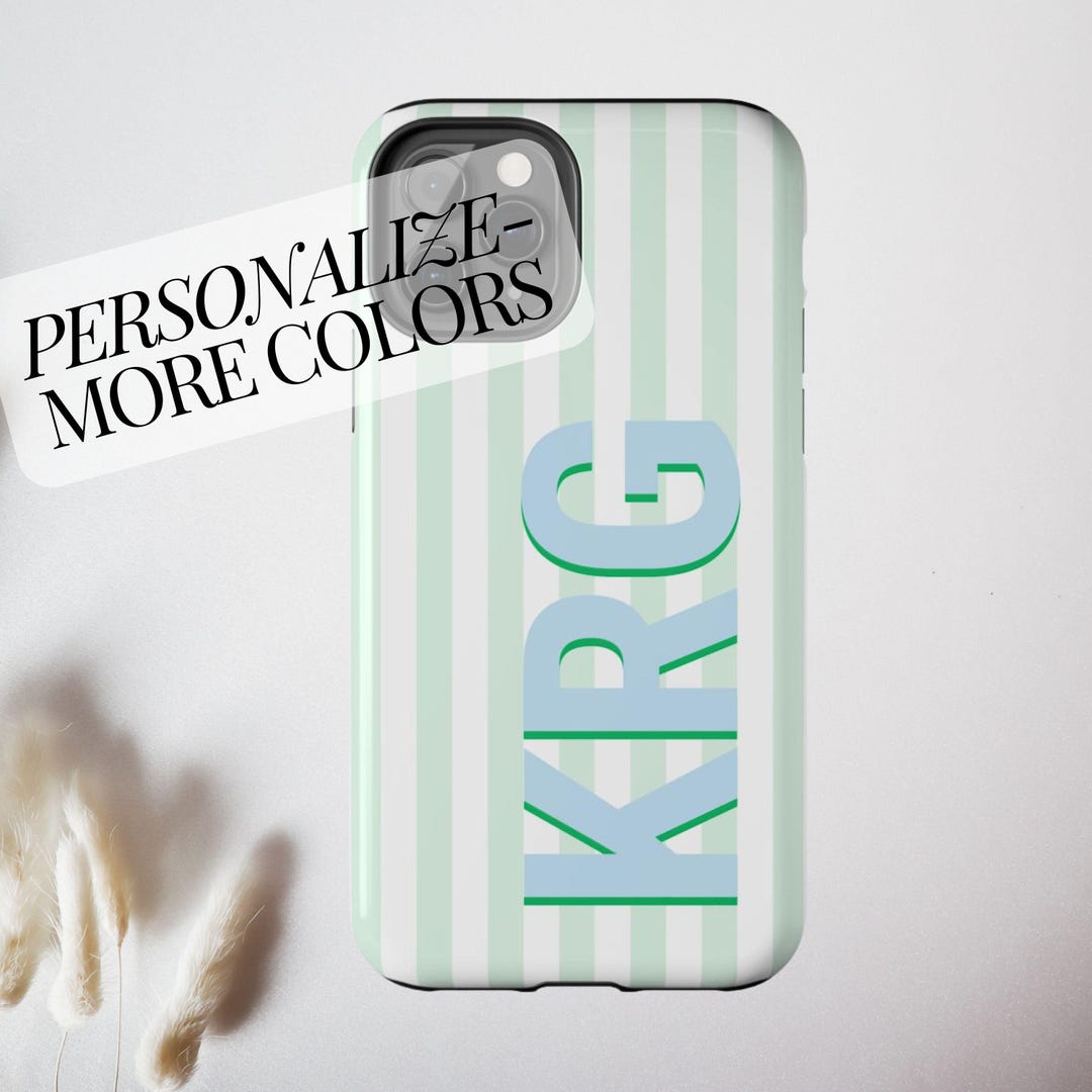 Custom Monogram Initials Case for iPhone 17 16 15 14 Shadow Monogram ...