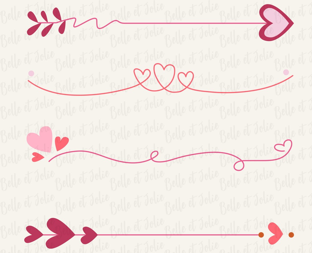 Heart Flourish Svg, Arrow Borders SVG, Love Dividers PNG, Valentine ...