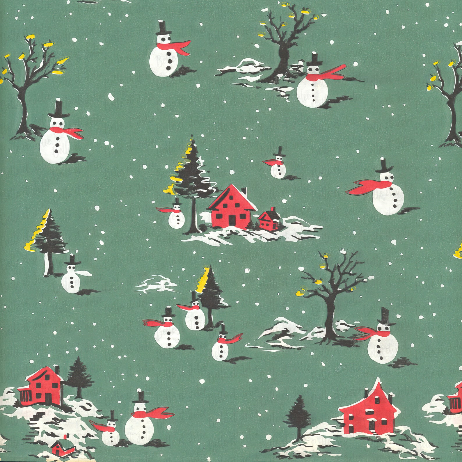 Printable Wrapping Paper Snowman Winter Gift Wrap Holiday - Etsy