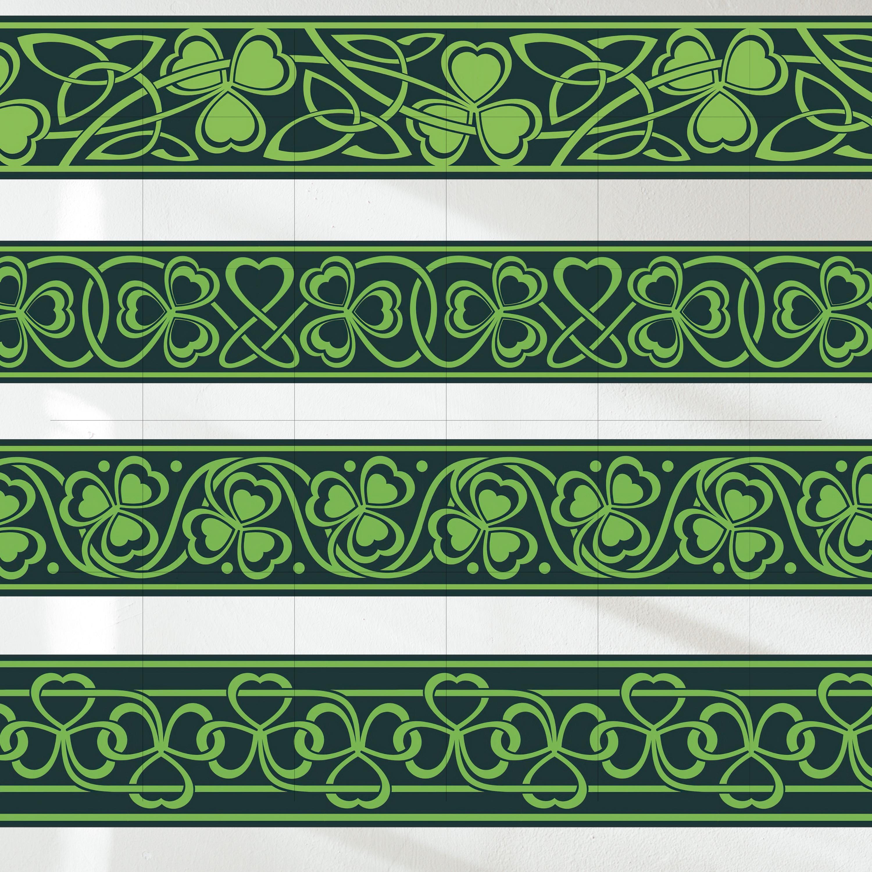 Celtic Borders SVG Seamless Shamrock Divider for Irish Design Celtic ...