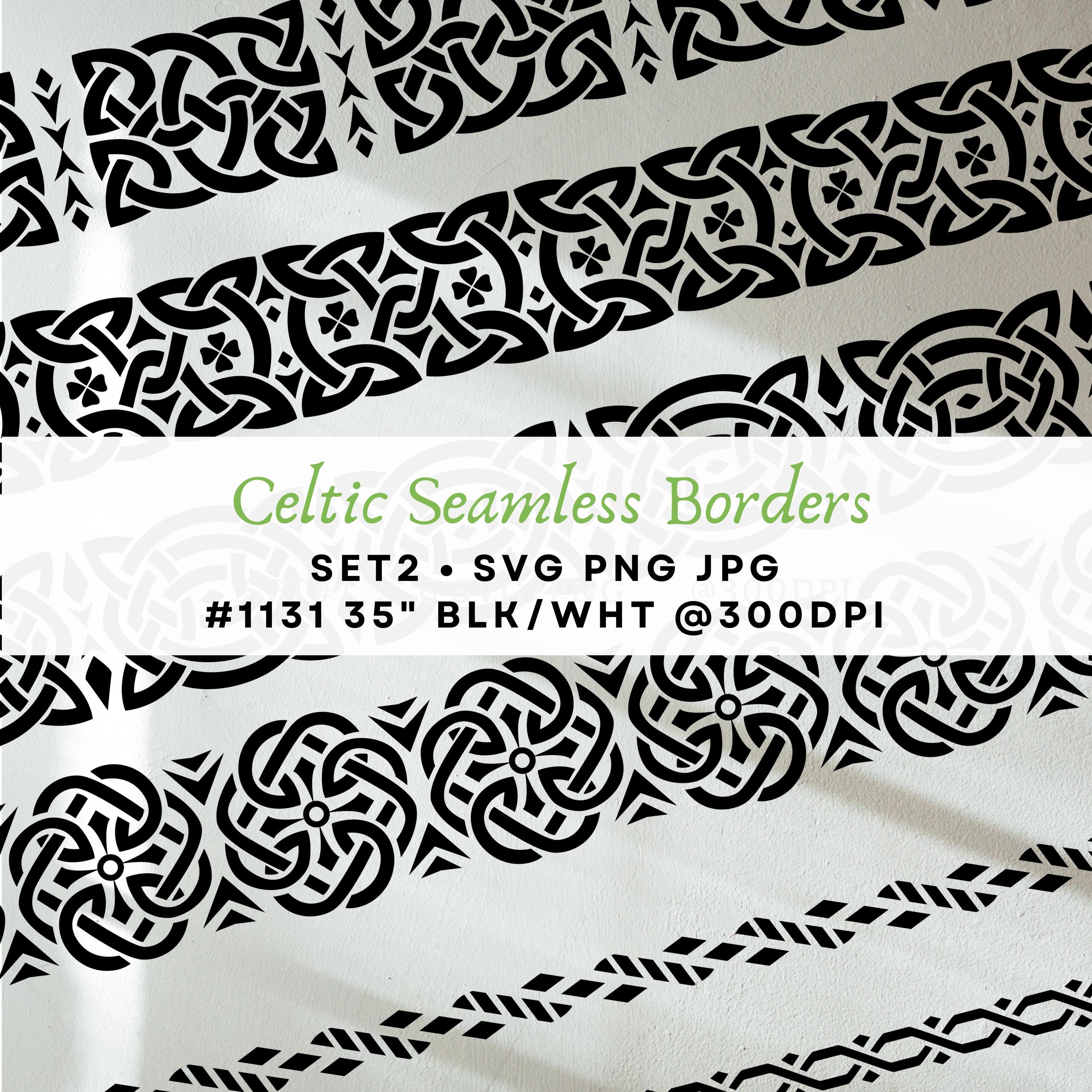 Bordures celtiques sans couture SVG bande celtique Clipart pour ...