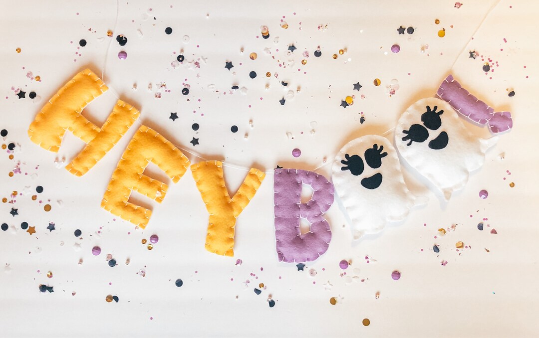 HEY BOO Felt Garland - Etsy