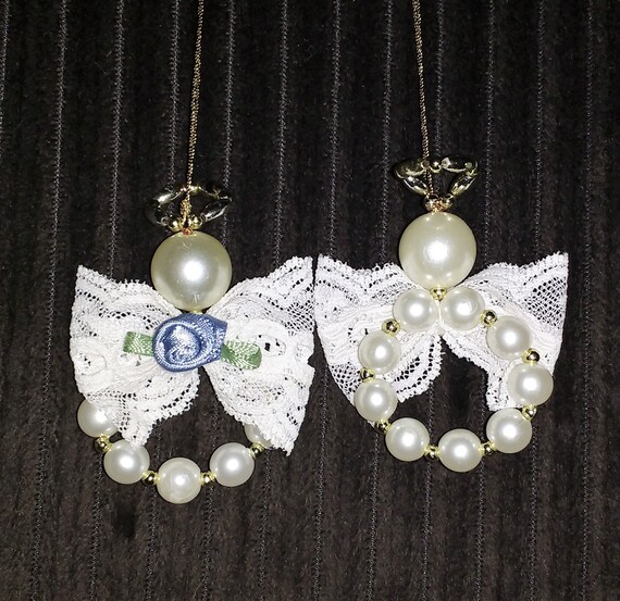 Beaded Lace Angel Christmas Ornament | Etsy