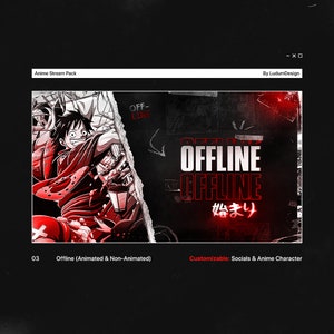 CUSTOMIZABLE Anime Stream Pack NOW ANIMATED / Dark Anime - Etsy
