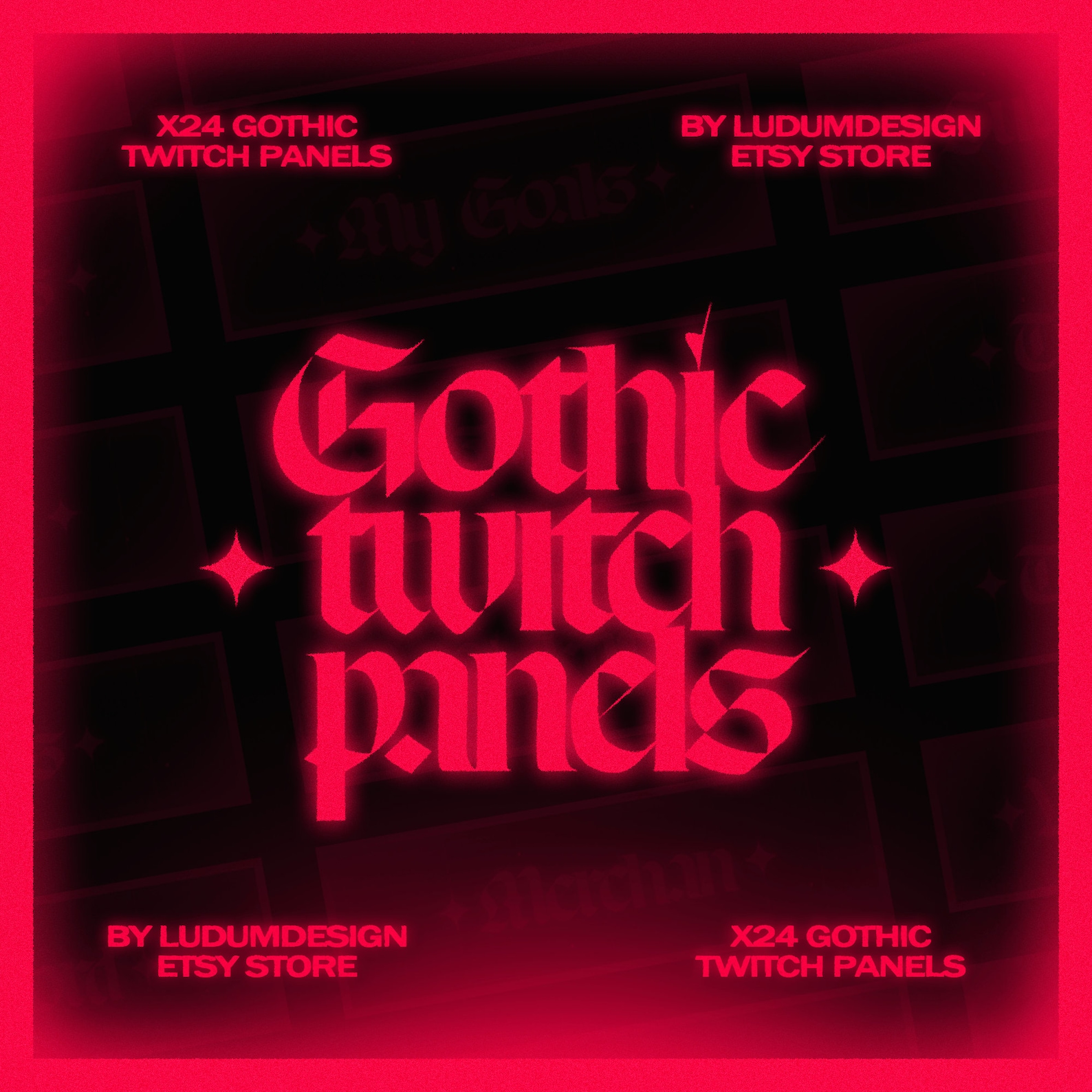 Twitch Panels Gothic Vampire (x24) / Twitch Panels Pack Gothic Red ...