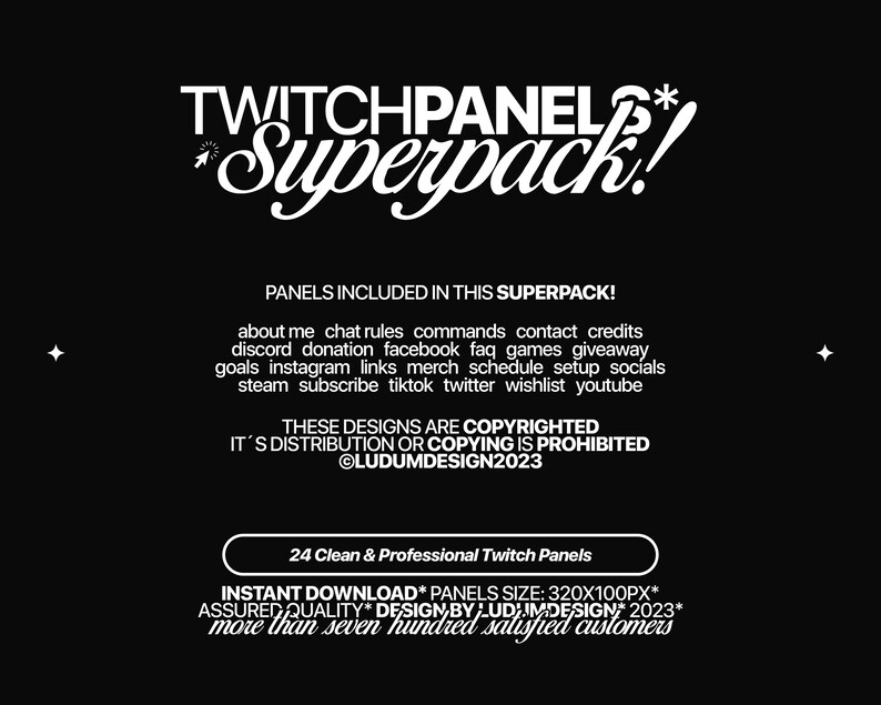 Colorful Twitch Panels Pack x24 / Premium Stream Package / - Etsy