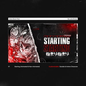 CUSTOMIZABLE Anime Stream Pack NOW ANIMATED / Dark Anime - Etsy