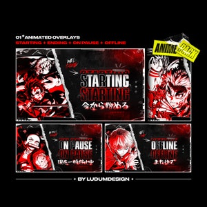 ANIMATED Demon Anime Stream Package (now Customizable, Overlays ...