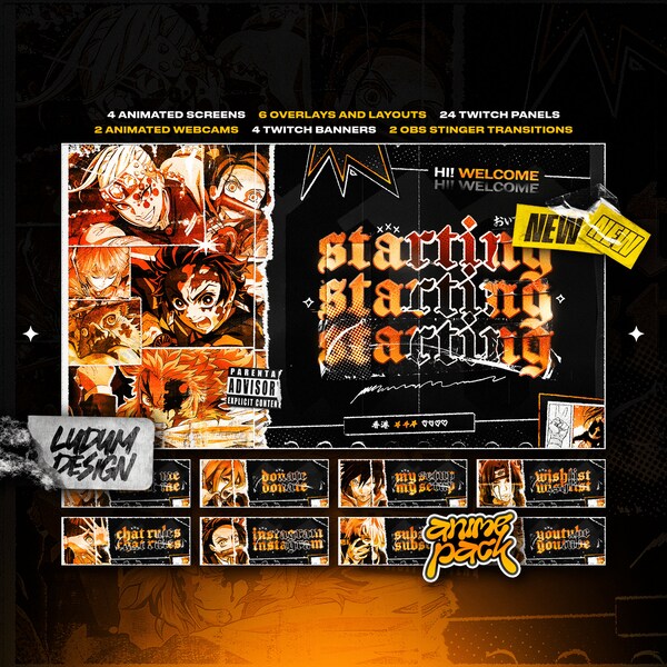 Anime Twitch Banners - Etsy