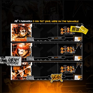 ANIMATED Anime Twitch Overlays Package (now Customizable, Stream ...