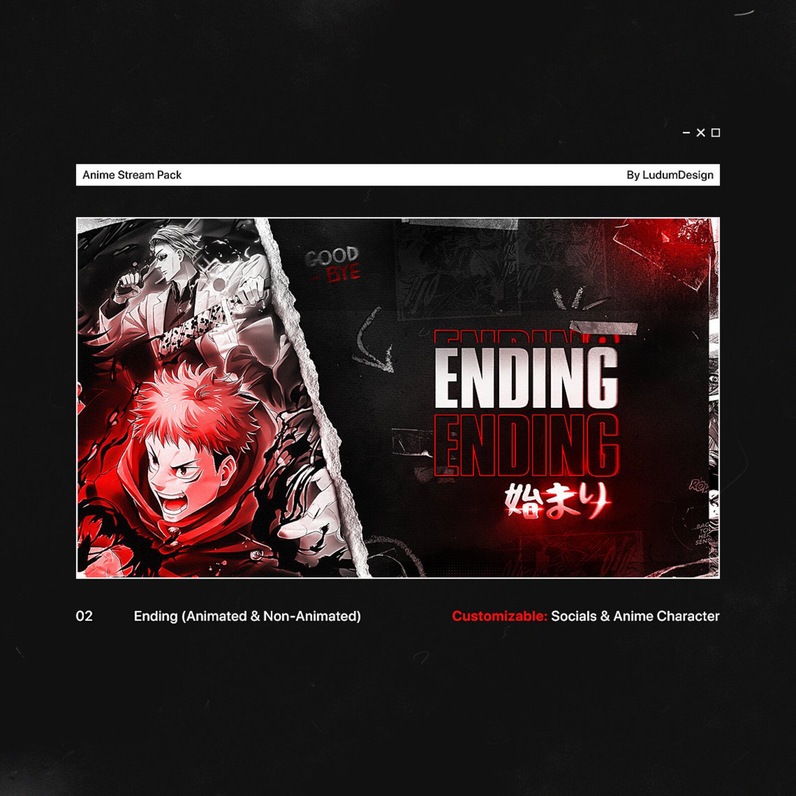 CUSTOMIZABLE Anime Stream Pack NOW ANIMATED / Dark Anime - Etsy