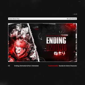 CUSTOMIZABLE Anime Stream Pack NOW ANIMATED / Dark Anime - Etsy