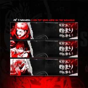 ANIMATED Jujutsu Anime Stream Package now Customizable, Black and Red ...