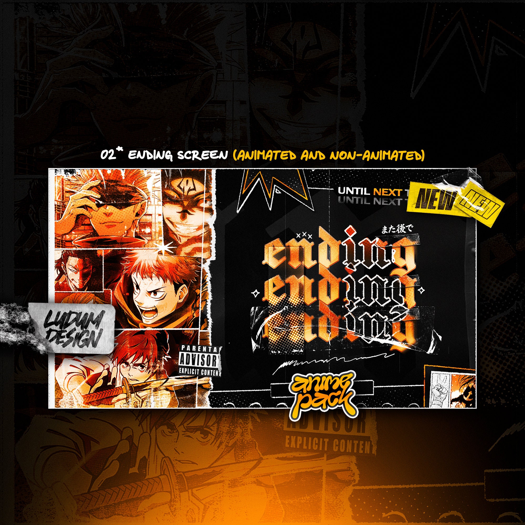 ANIMATED Anime Twitch Overlays Package (now Customizable, Stream ...